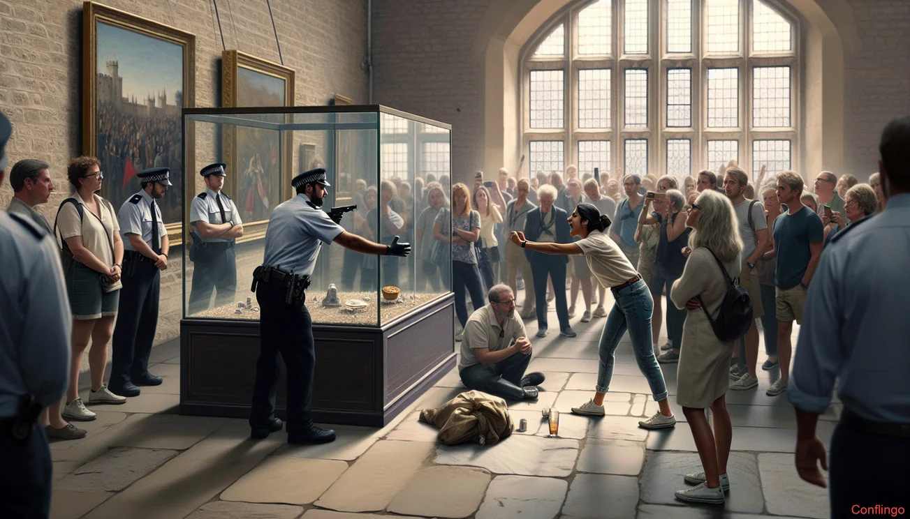 Protest Group Arrested After Throwing Apple Pie at British Crown Jewels