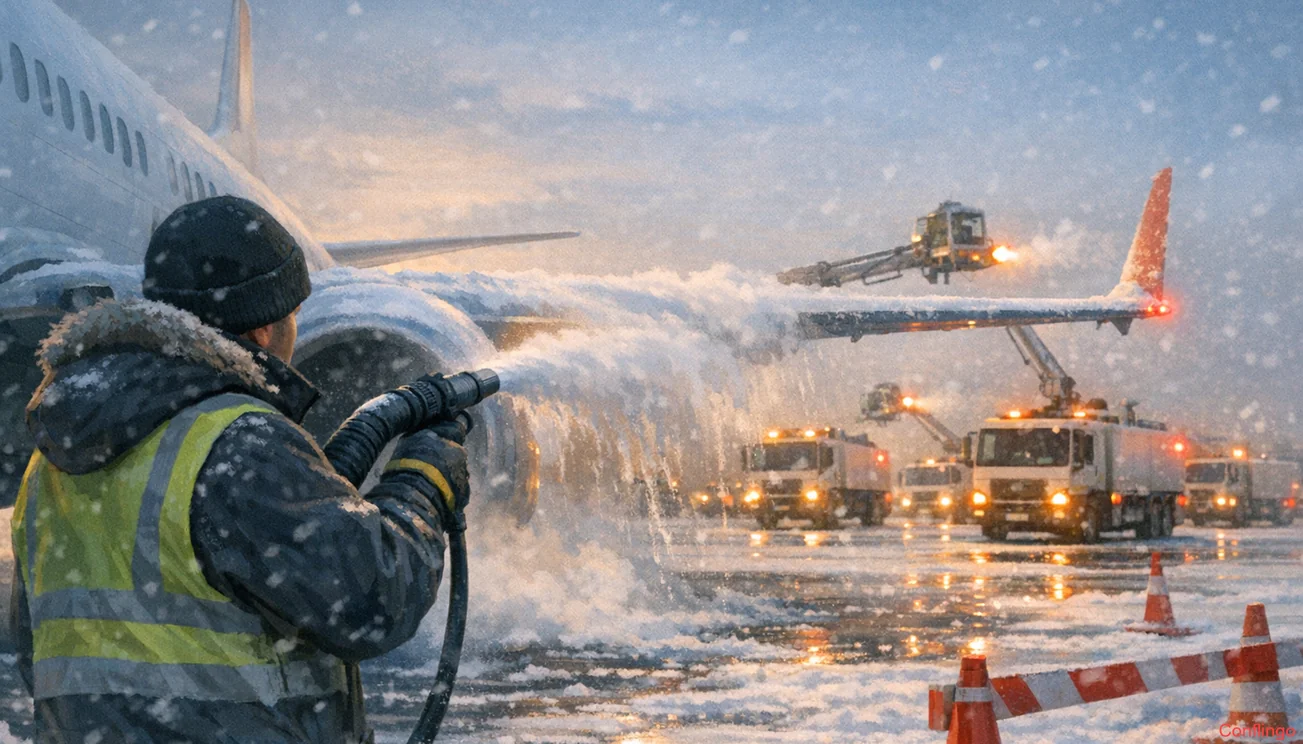 KLM Faces Shortage of De-Icing Fluid Amid Heavy Snow at Amsterdam Airport